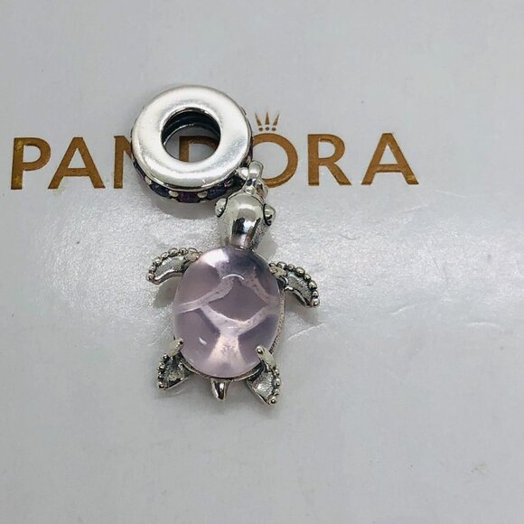 Pandora | Jewelry | Pandora Murano Glass Pink Sea Turtle Dangle Charm ...